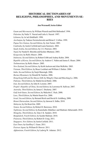 Historical Dictionary Of Descartes And Cartesian Philosophy Second ...