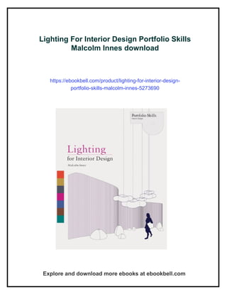 Lighting For Interior Design Portfolio Skills Malcolm Innes | PDF