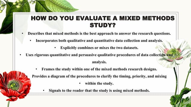 Mixed Methods Research Design | PPTX | Educational Assessment | Education