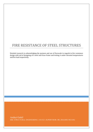 Fire Resistance of Steel Structures | PDF