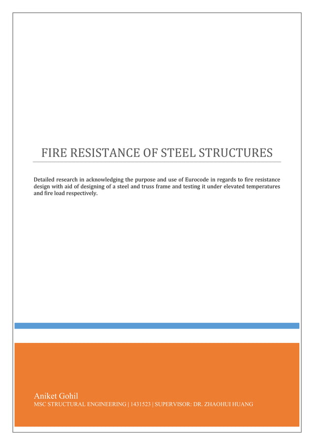Fire Resistance of Steel Structures | PDF | Chemistry | Science