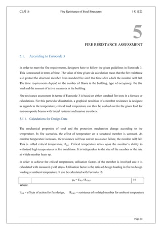 Fire Resistance of Steel Structures | PDF