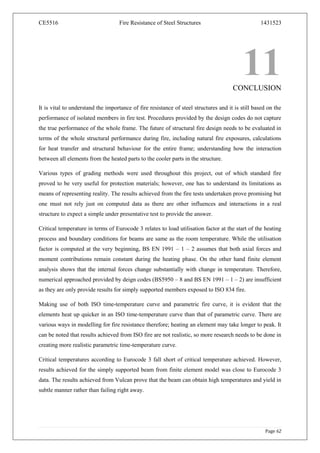 Fire Resistance of Steel Structures | PDF