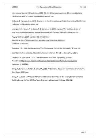 Fire Resistance of Steel Structures | PDF