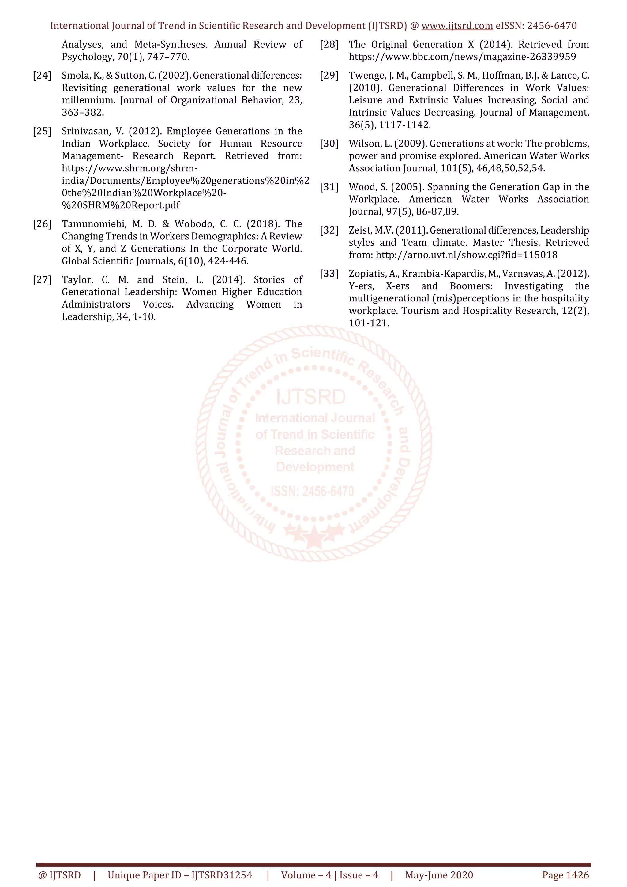 Deconstructing the Conceptualization of Generational Cohorts | PDF