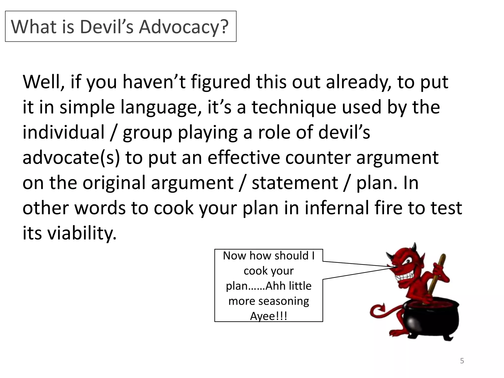 Devils Advocate | PPTX