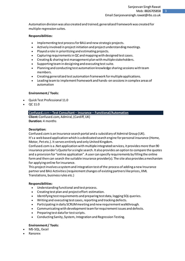 Resume Sanjeevan S Rawat | PDF