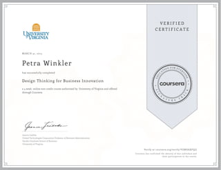 Coursera Design Thinking2015 | PDF