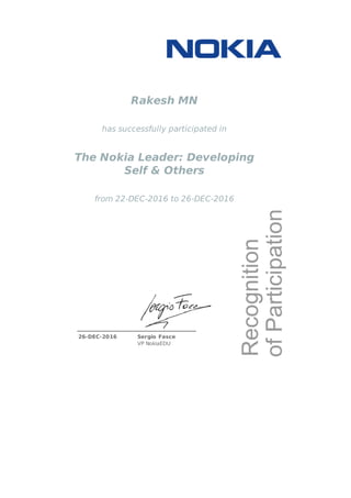 The Nokia Leader Developing - Developing self and others | PDF