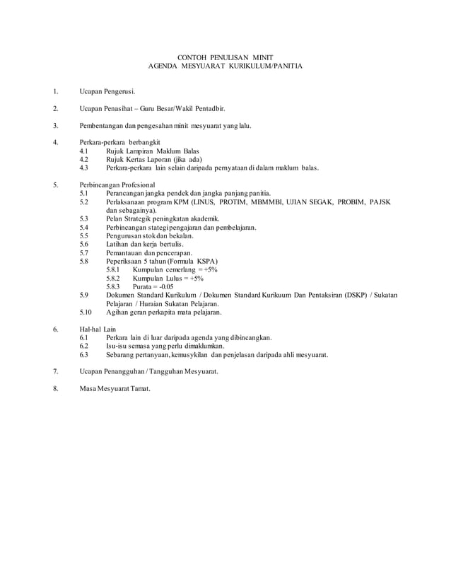 263 panduan penyusunan fail panitia mata pelajaran | PDF