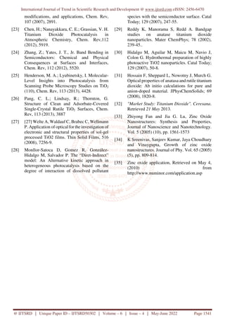 Synthesis, Characterization, Synergic Adsorption Photocatalytic Studies ...