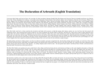 263 the declaration of arbroath in english | PDF