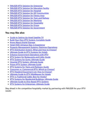 Why IPTV is A Must for Hotels in Harare，ZIMBABWE | PDF