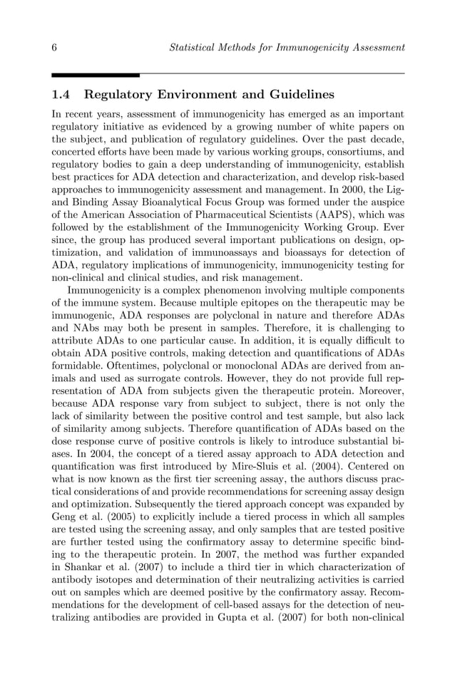Statistical Methods For Immunogenicity Assessment Yang Harry Yu | PDF