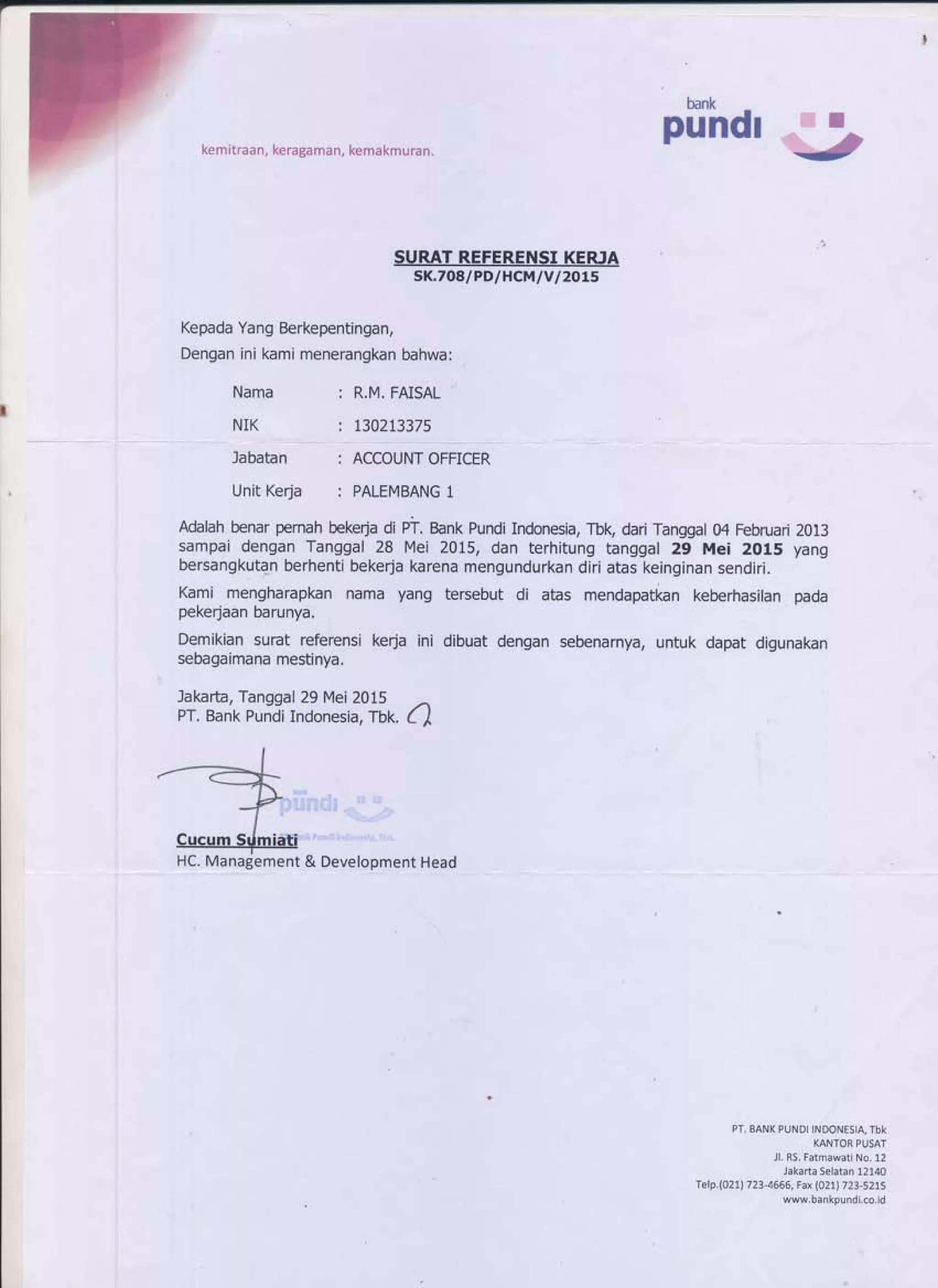 Pengalaman Kerja Pundi | PDF