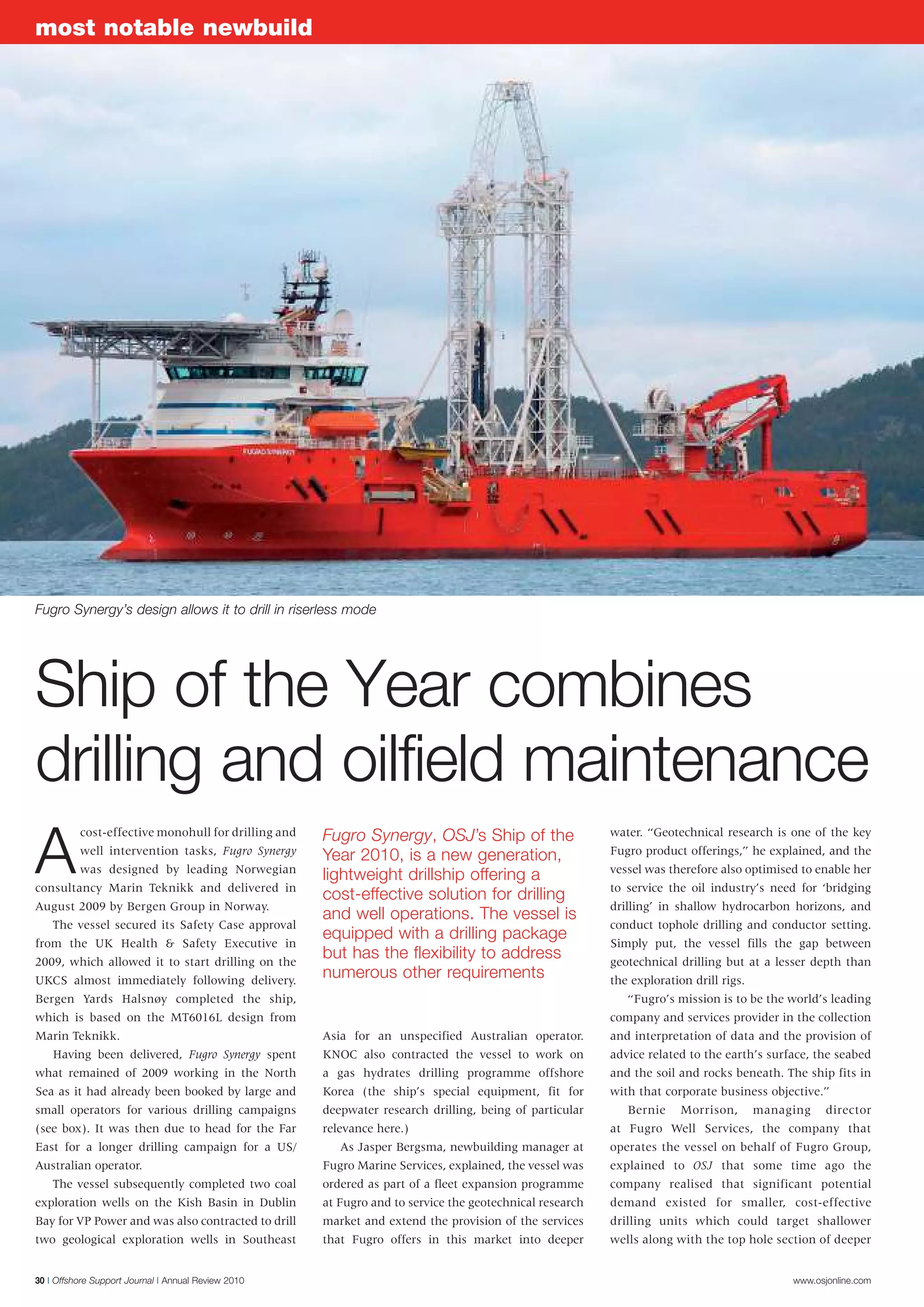 OSJ_October2010_FugroSynergy_ShipoftheYear_LoRes | PDF