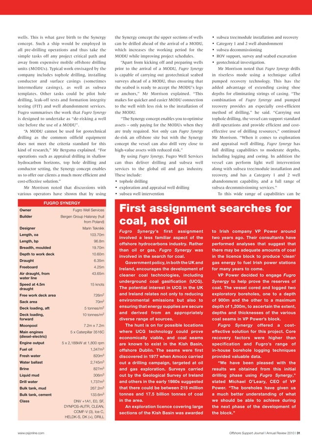 OSJ_October2010_FugroSynergy_ShipoftheYear_LoRes | PDF | Scuba Diving | Extreme Sports