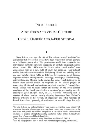 The Aesthetic Dimension Of Visual Culture Ondrej Dadejik And Jakub ...