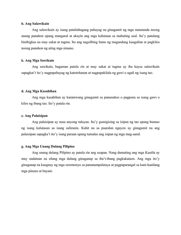 Panahon Bago Dumating Ang Kastila | DOC