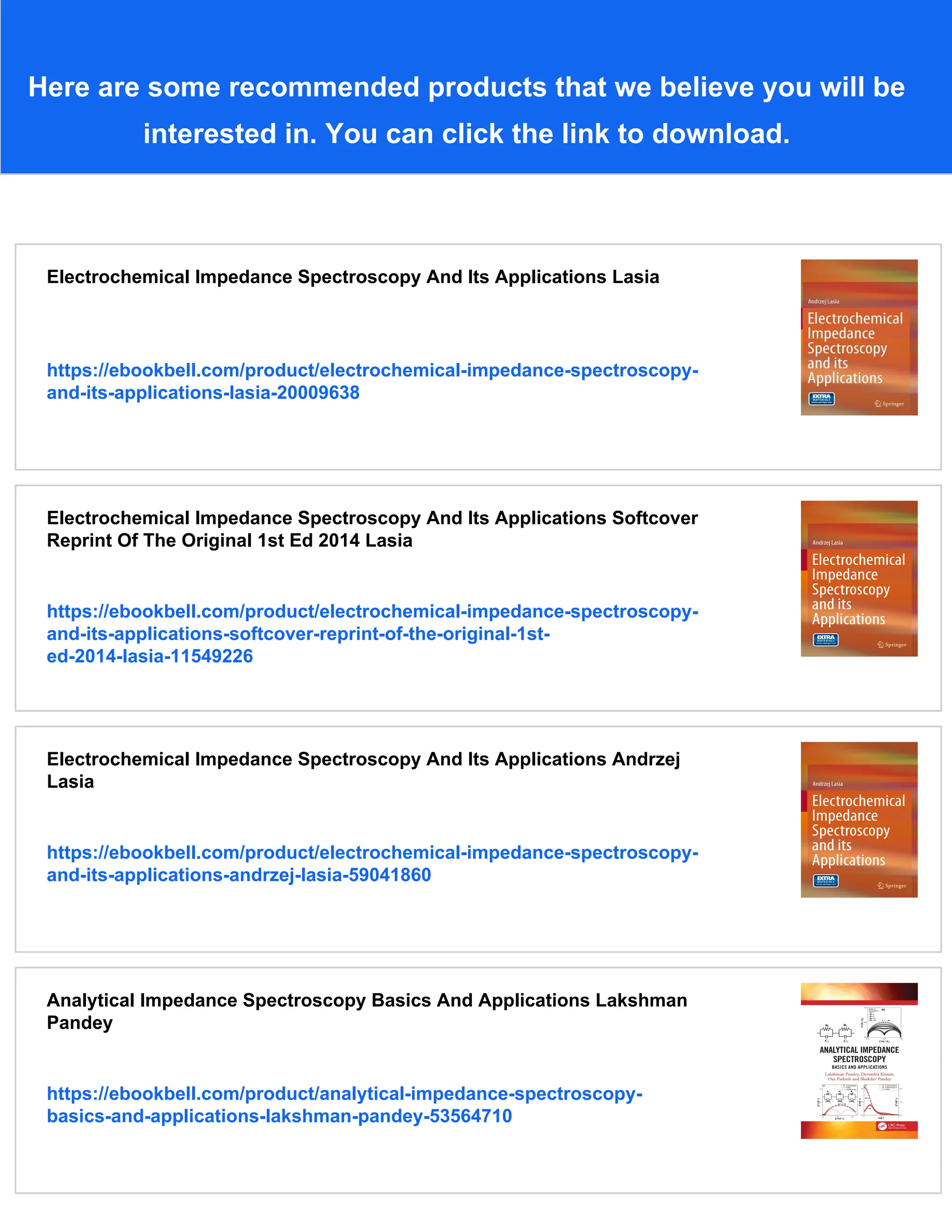 Impedance Spectroscopy And Its Application In Biological Detection ...