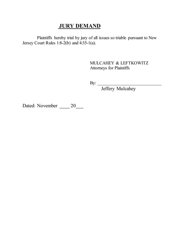 Personal Injury Complaint | DOCX