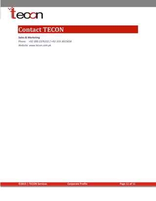 TECON Company Profile | PDF