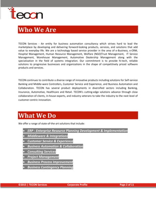 TECON Company Profile | PDF
