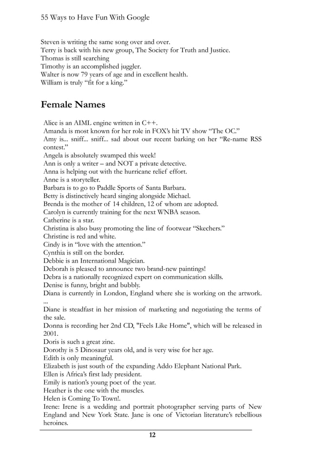 55 Ways To Have Fun With Google | PDF