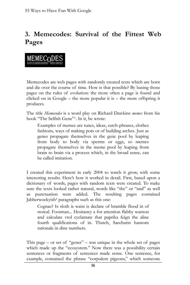 55 Ways To Have Fun With Google | PDF