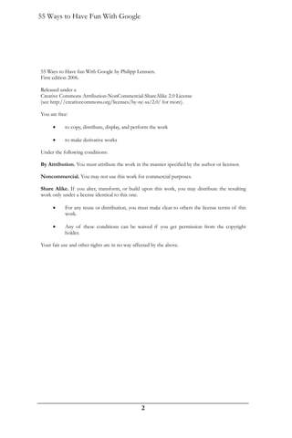 55 Ways To Have Fun With Google | PDF