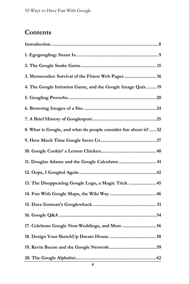55 Ways To Have Fun With Google | PDF