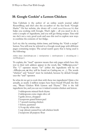 55 Ways To Have Fun With Google | PDF
