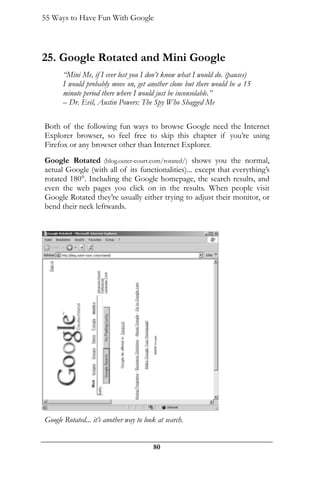 55 Ways To Have Fun With Google | PDF