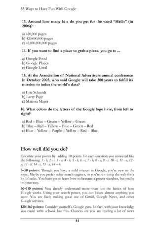 55 Ways To Have Fun With Google | PDF