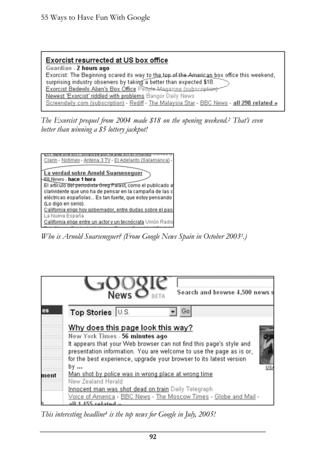55 Ways To Have Fun With Google | PDF