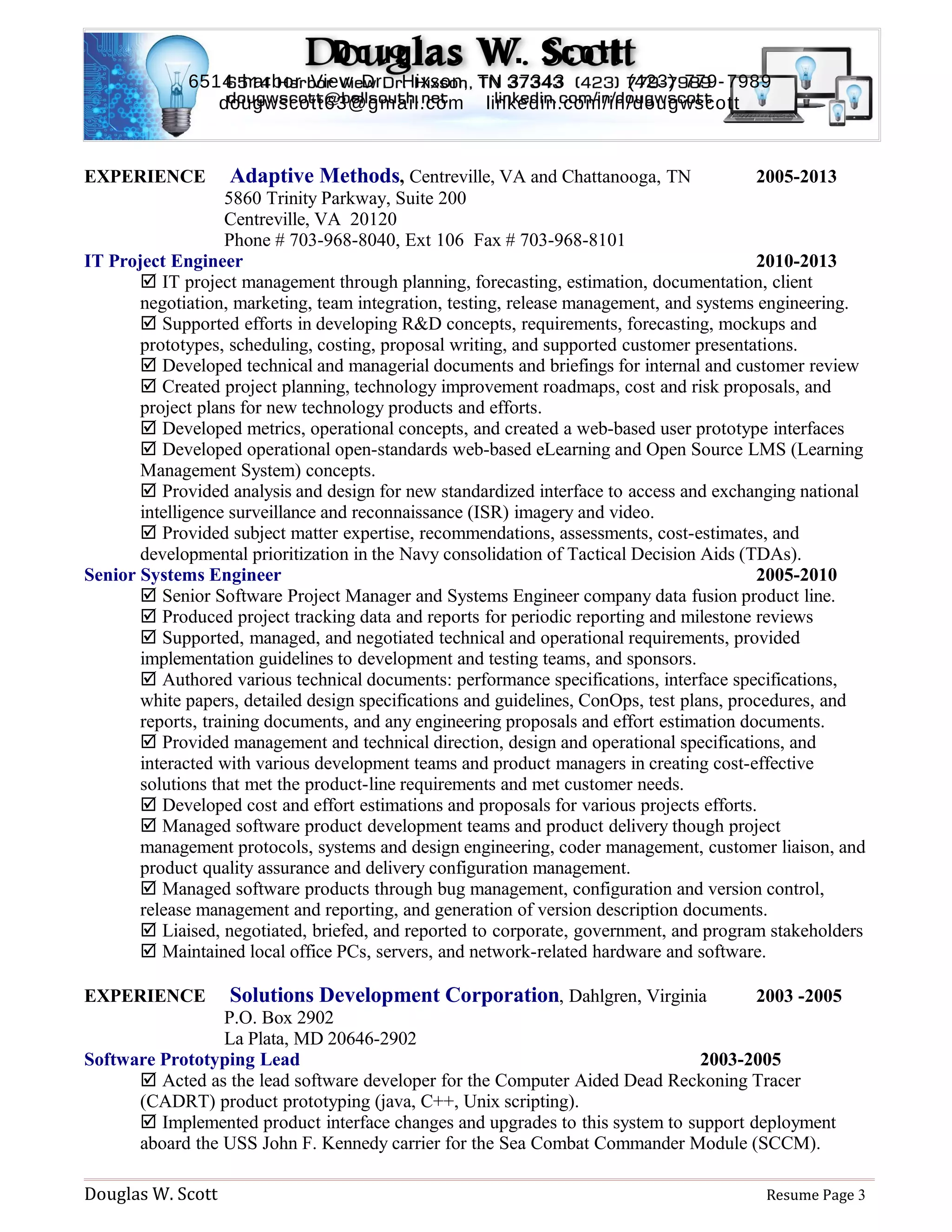 DOUG SCOTT resume - 2016 | DOC