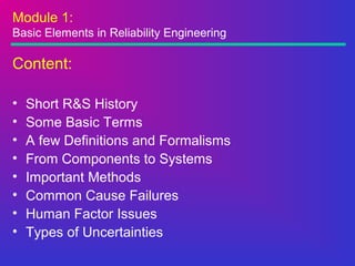Reliability and Safety | PPT