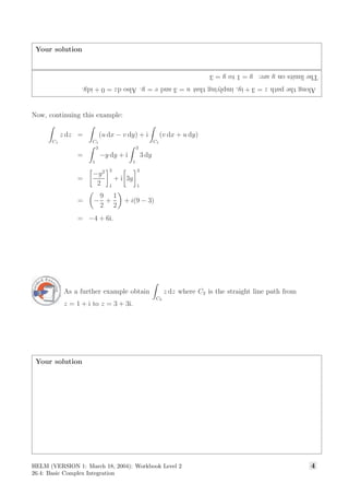 Complex Integral | PDF | Physics | Science