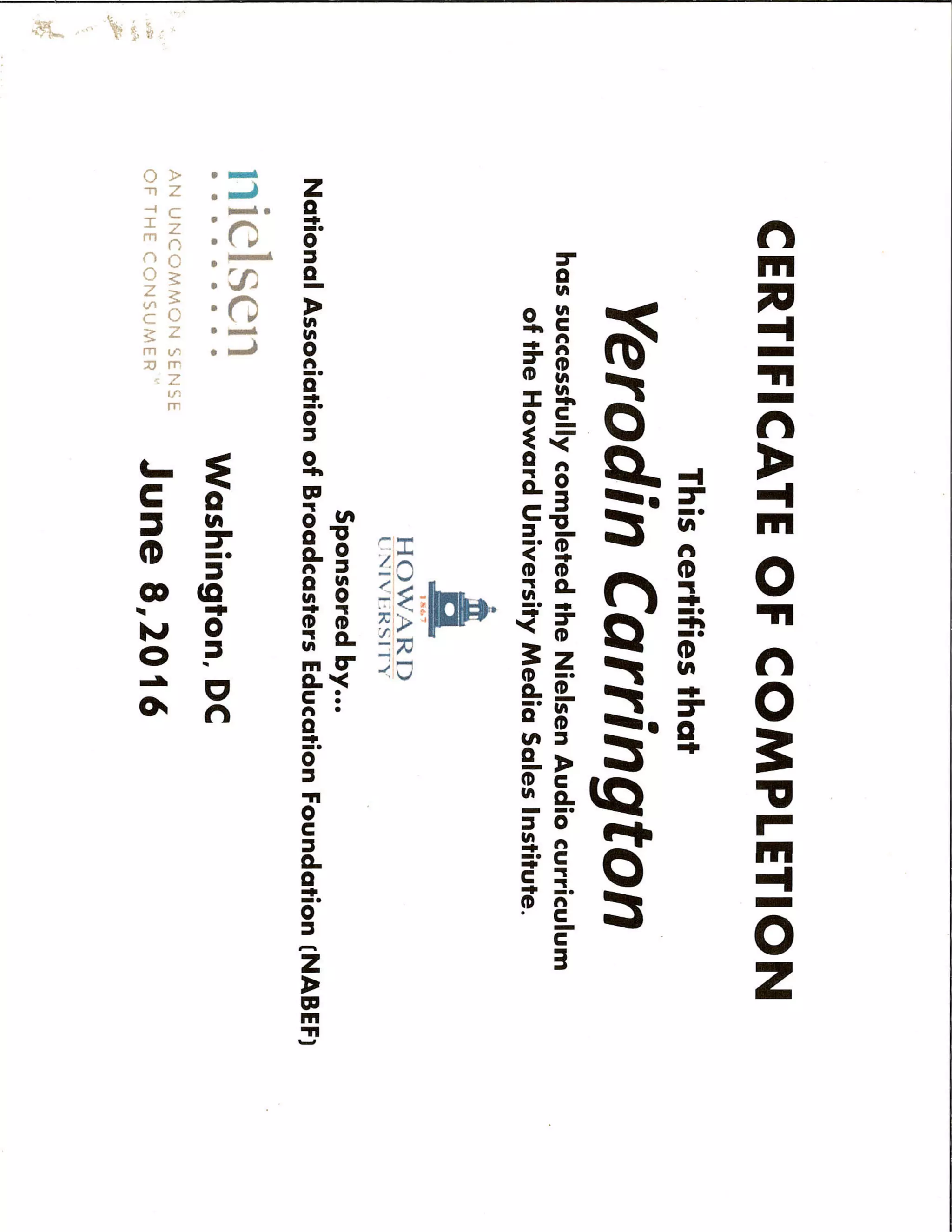 Nielsen Audio Certificate | PDF