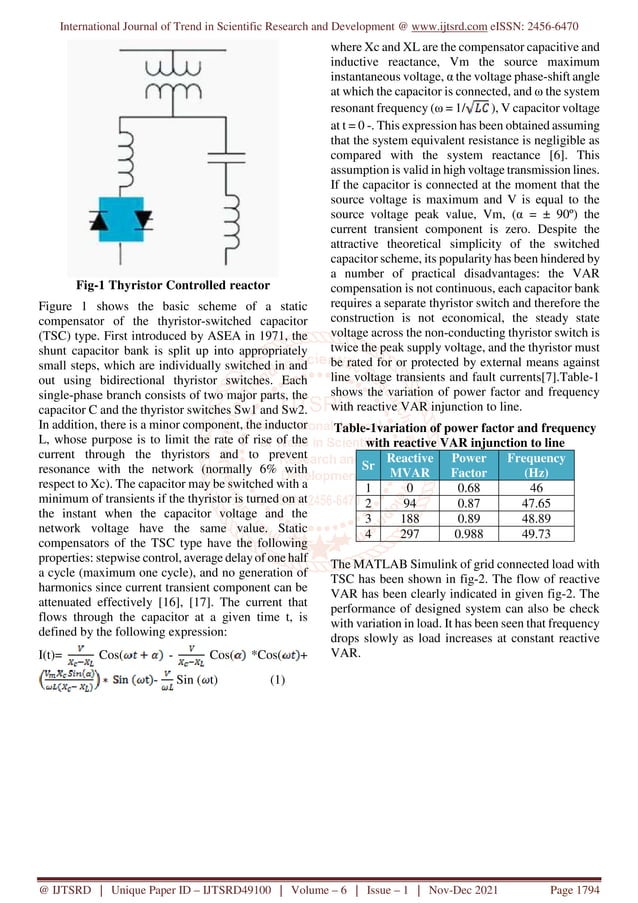 Reactive Power Compensation And Power Factor Correction By Reactive Var Compensator Pdf