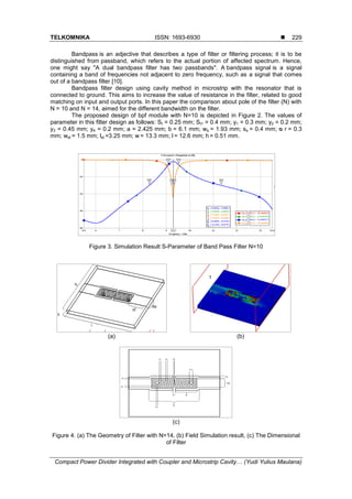 Compact Power Divider Integrated with Coupler and Microstrip Cavity Filter for X-band ...