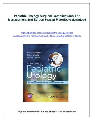 Pediatric Urology Surgical Complications And Management 2nd Edition ...