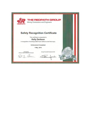 Derkson Safety Award | PDF