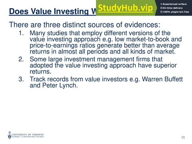 2652 -Value-Investing Strategies And Fundamental Analysis Module 1 | PDF