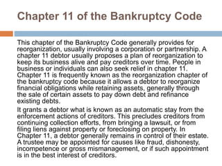 All you need to know about Chapter 11 Bankruptcy | PPT