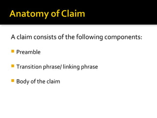 Presentation on Drafting Mechanical Claims | PPT