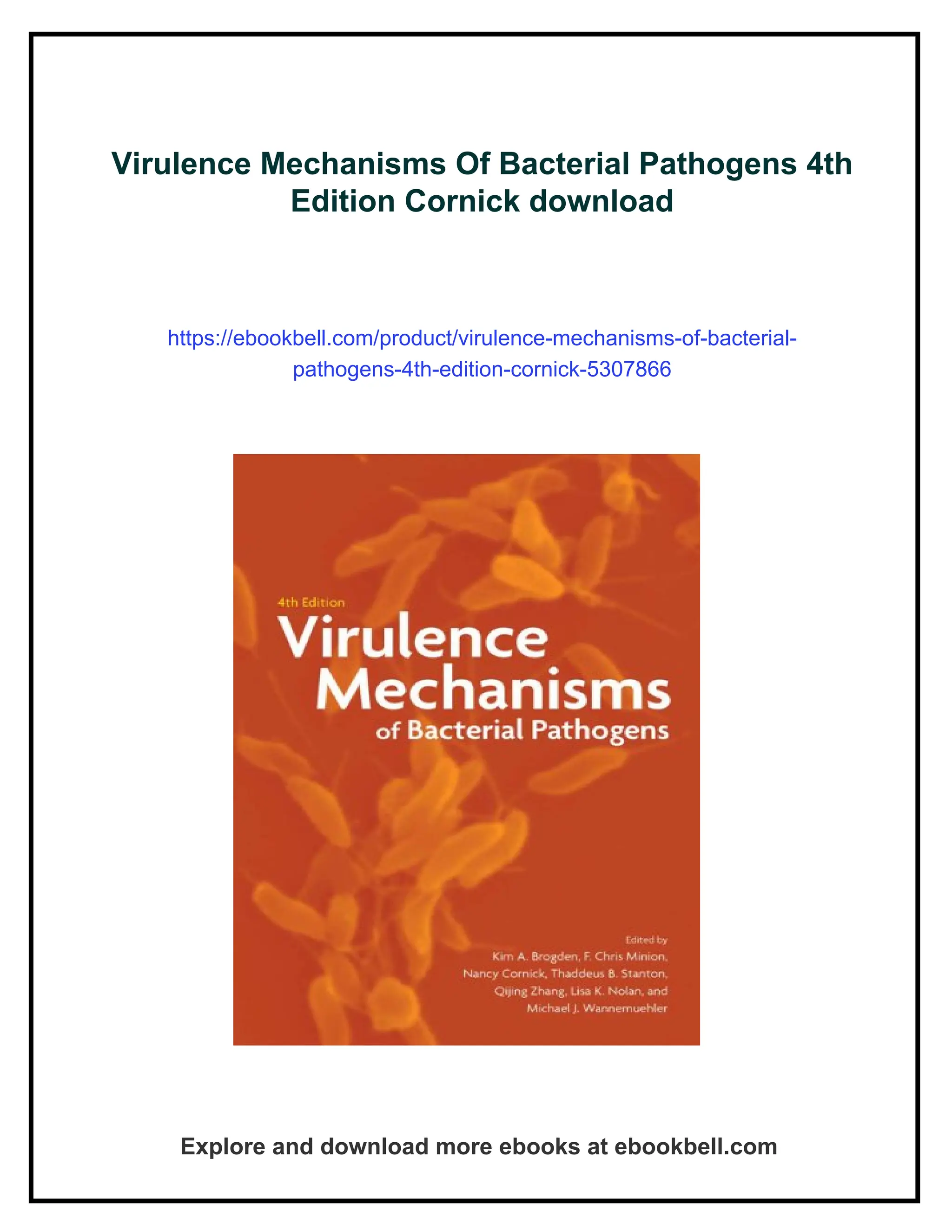 Virulence Mechanisms Of Bacterial Pathogens 4th Edition Cornick | PDF