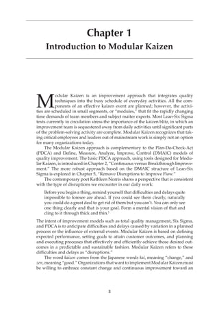 Modular Kaizen Continuous And Breakthrough Improvement Grace L Duffy | PDF