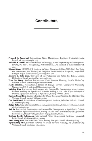 Climate Change And Agricultural Water Management In Developing ...