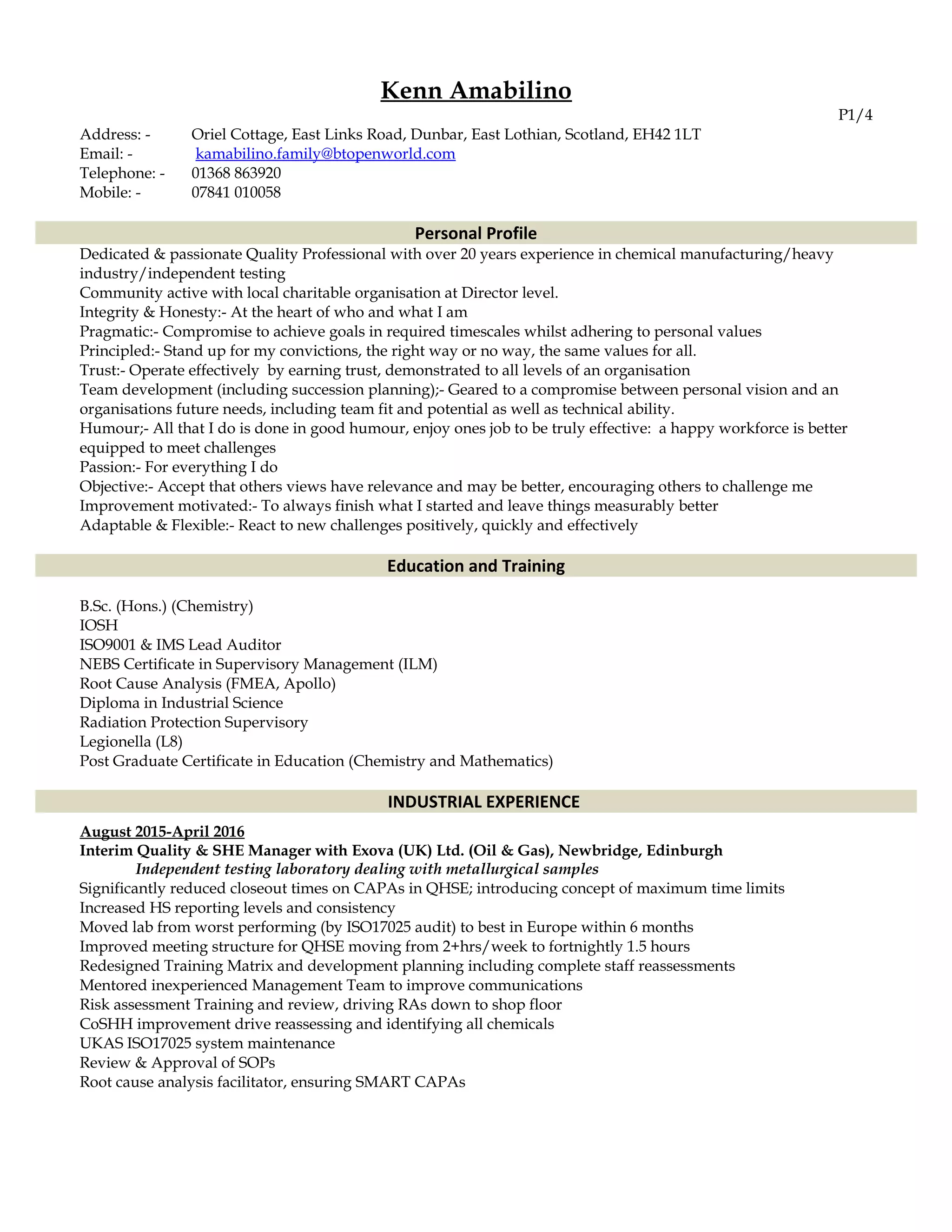 Kenn Amabilino CV | DOC